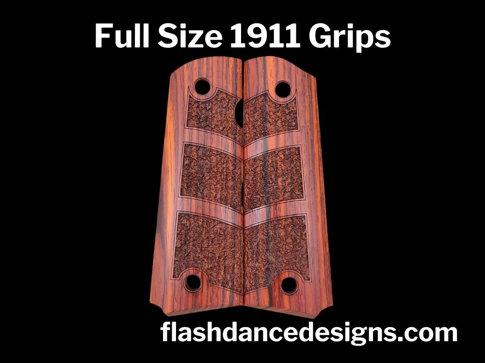 Cocobolo Full Sized 1911 Grips – Flashdance Designs