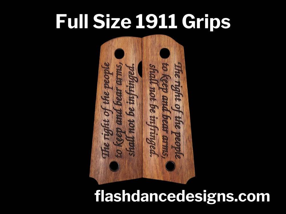 Caribbean Walnut Full Sized 1911 Grips – Flashdance Designs